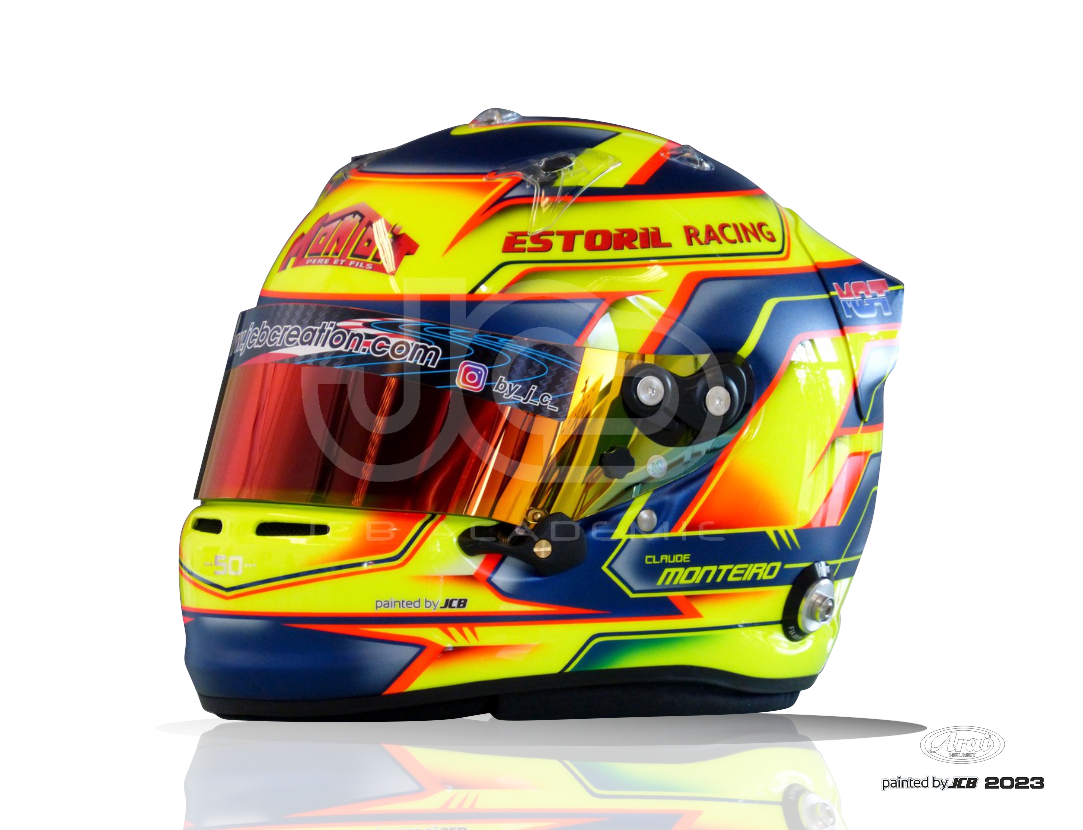 Arai GP7 C.Monteiro design 2023 painted by JCB | JCB Création