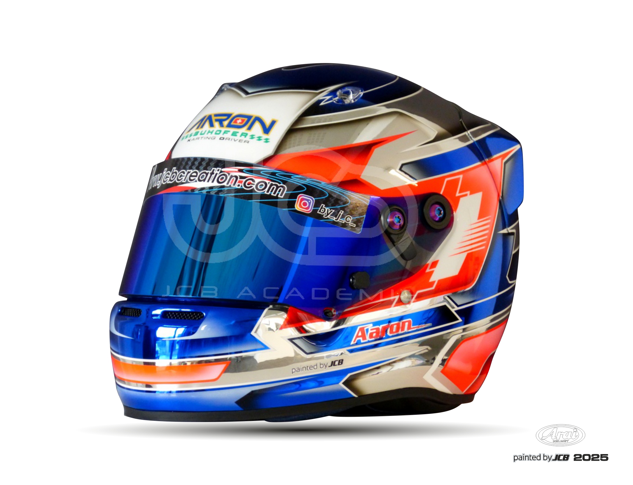 Arai CK6 Aaron design 2025 painted by JCB | JCB Création