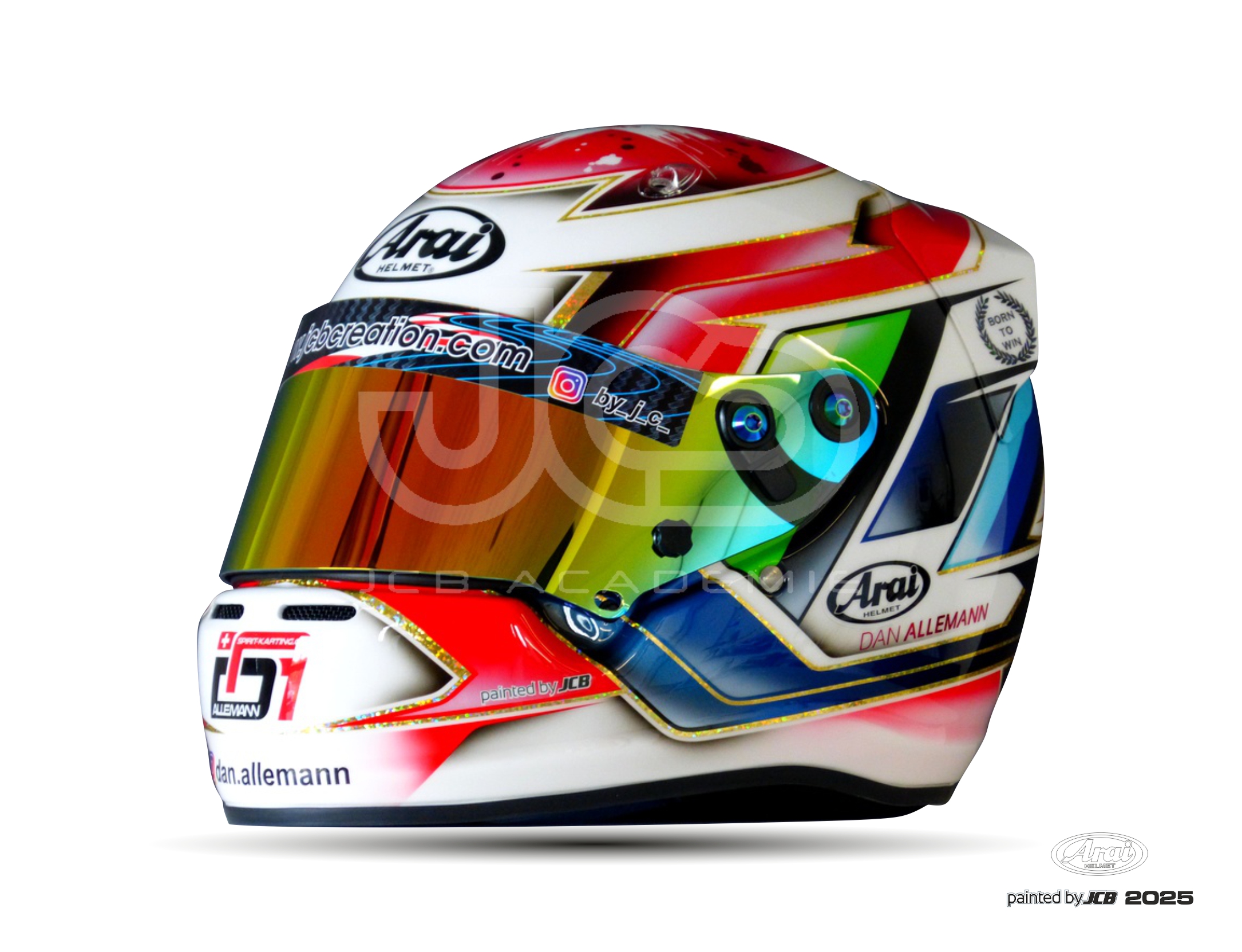 Arai CK6 Dan Allemann design 2025 painted by JCB | JCB Création